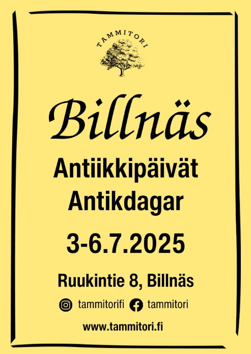 Billnäs Antiikkipäivät 3.-6.7.2025 - Billnäsin ruukki